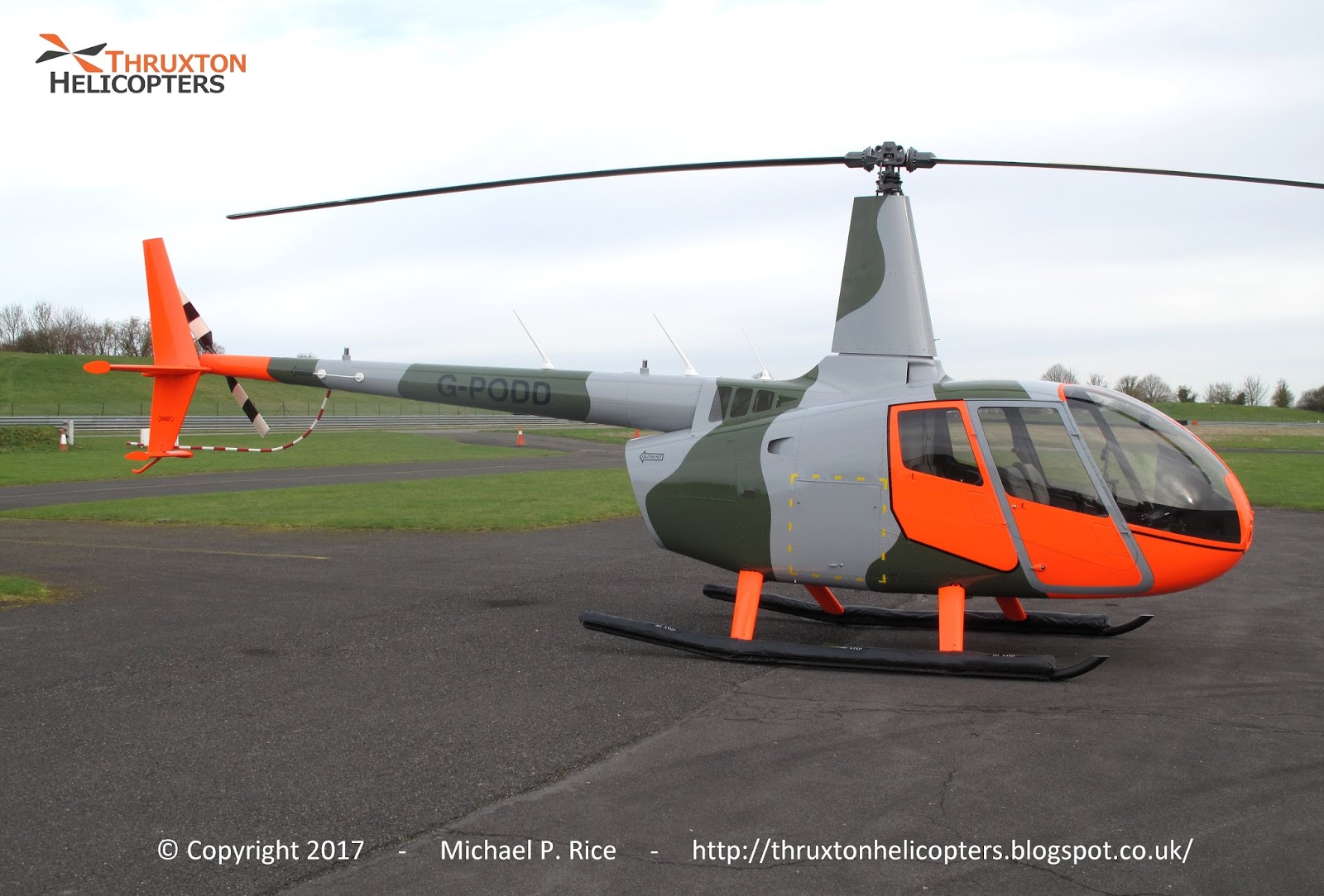 Thruxton Helicopters: Unique scheme on R66 G-PODD