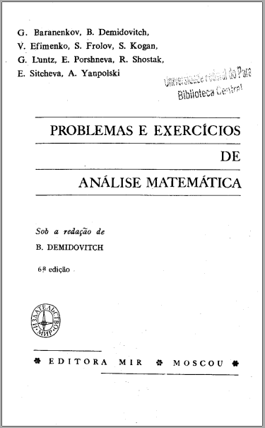 Demidovich - Problemas e exercicios de Analise Matematica