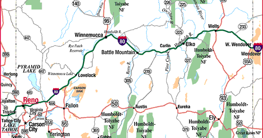 Nevada Tourist Attractions in the Map | Map Of Nevada State Printable