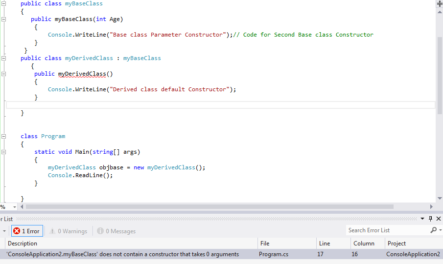 ASP.NET Tutorial: Constructors In C#