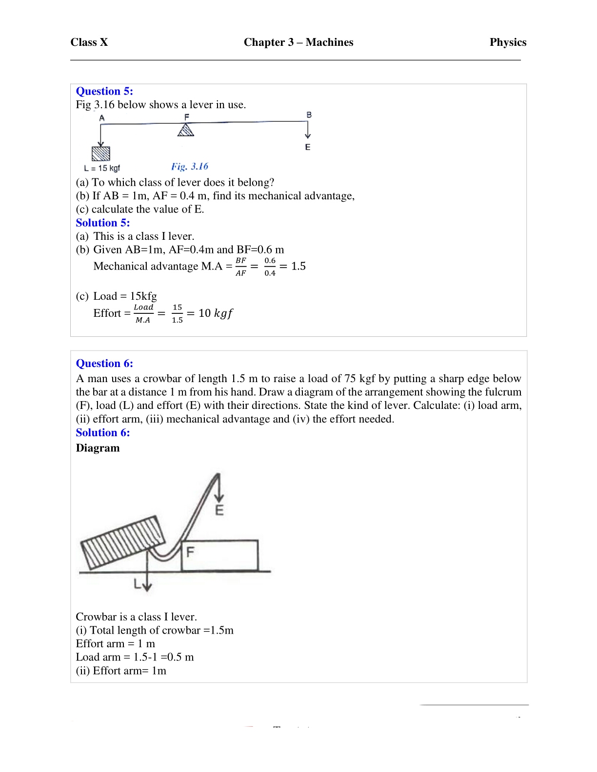 Concise Physics Class 10 ICSE Solutions Chapter 3 Machine - ICSE HUB