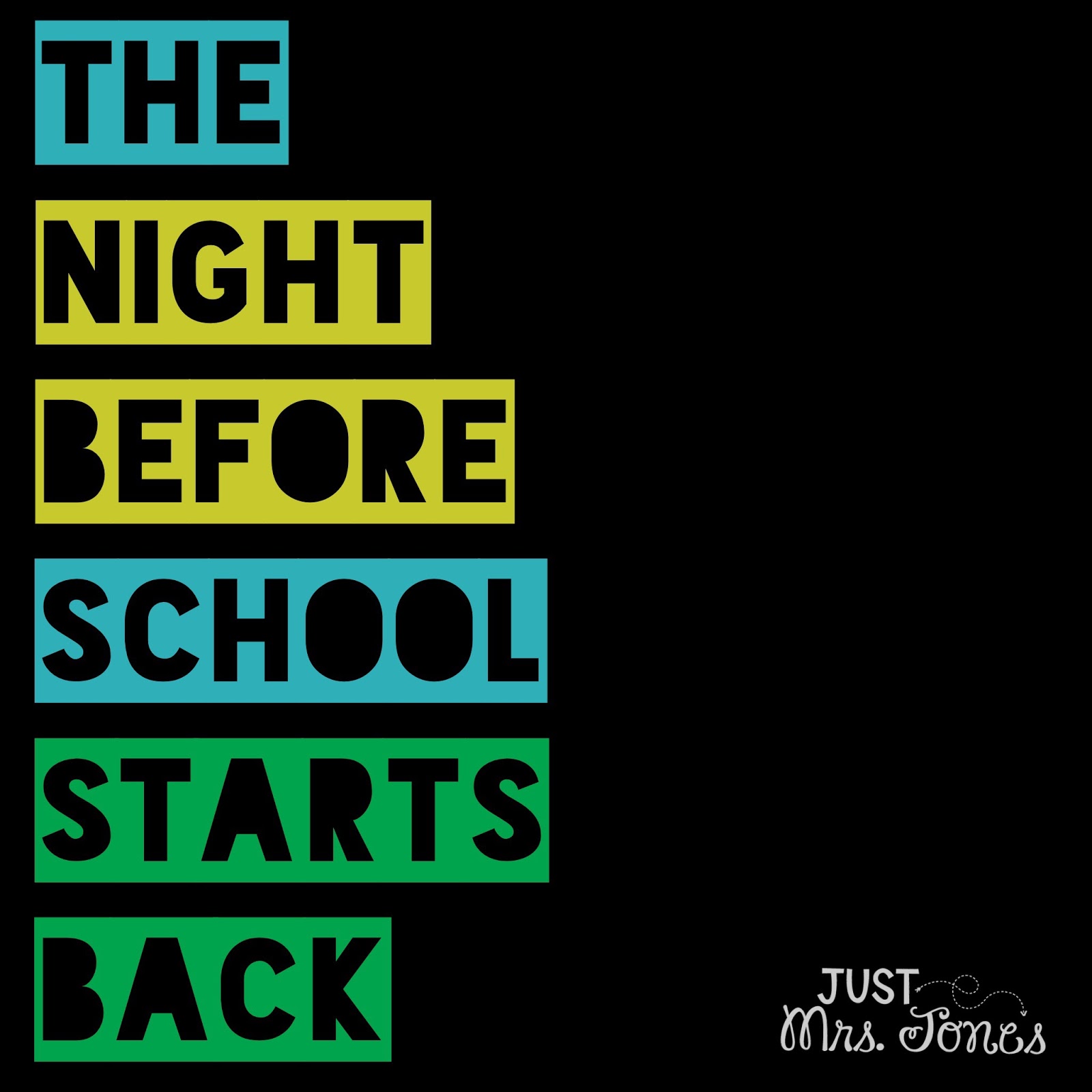 The Night Before School Starts Back | Just Mrs. Jones