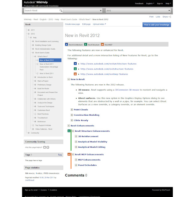 REVIT Structure Learning Curve: Revit 2012 Wikihelp is Live
