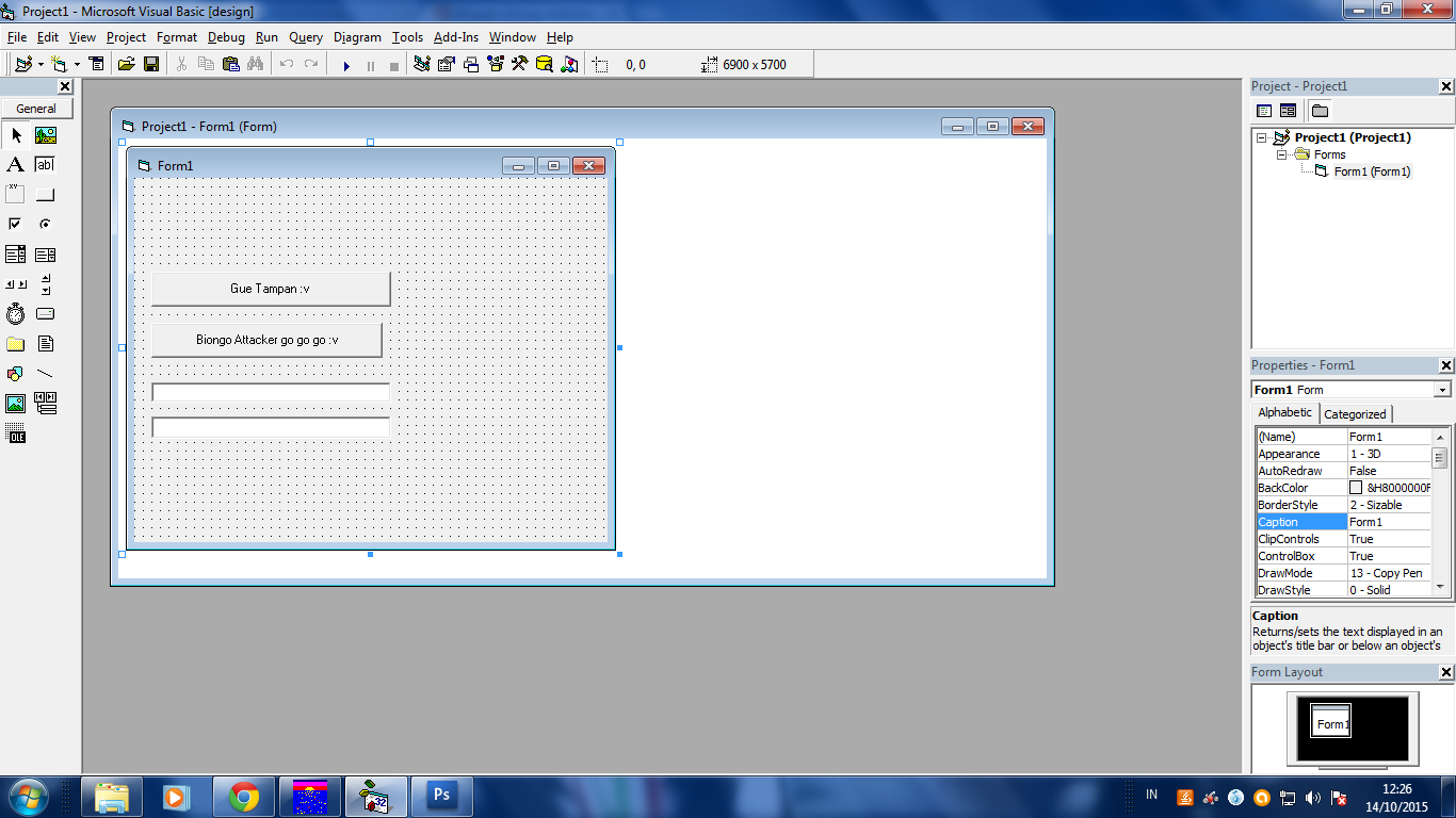 Cara Membuat Tampilan Form Visual Basic menjadi keren - Biongo Attacker