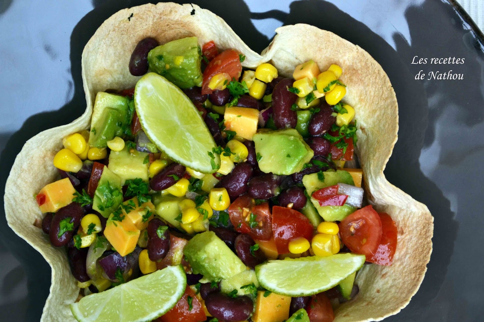 Ma cuisine au fil de mes idées...: Salade de haricots rouges, avocat ...
