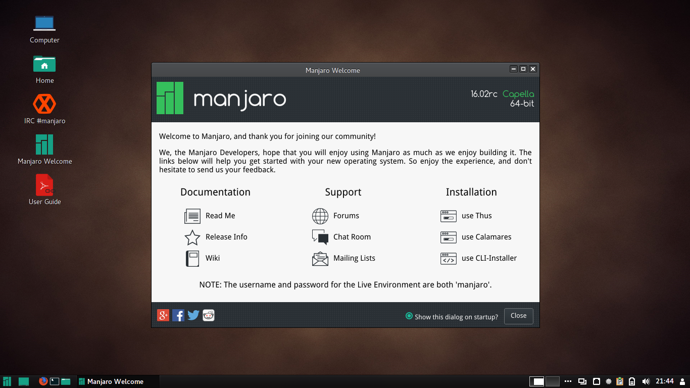 Manjaro Linux 16.02