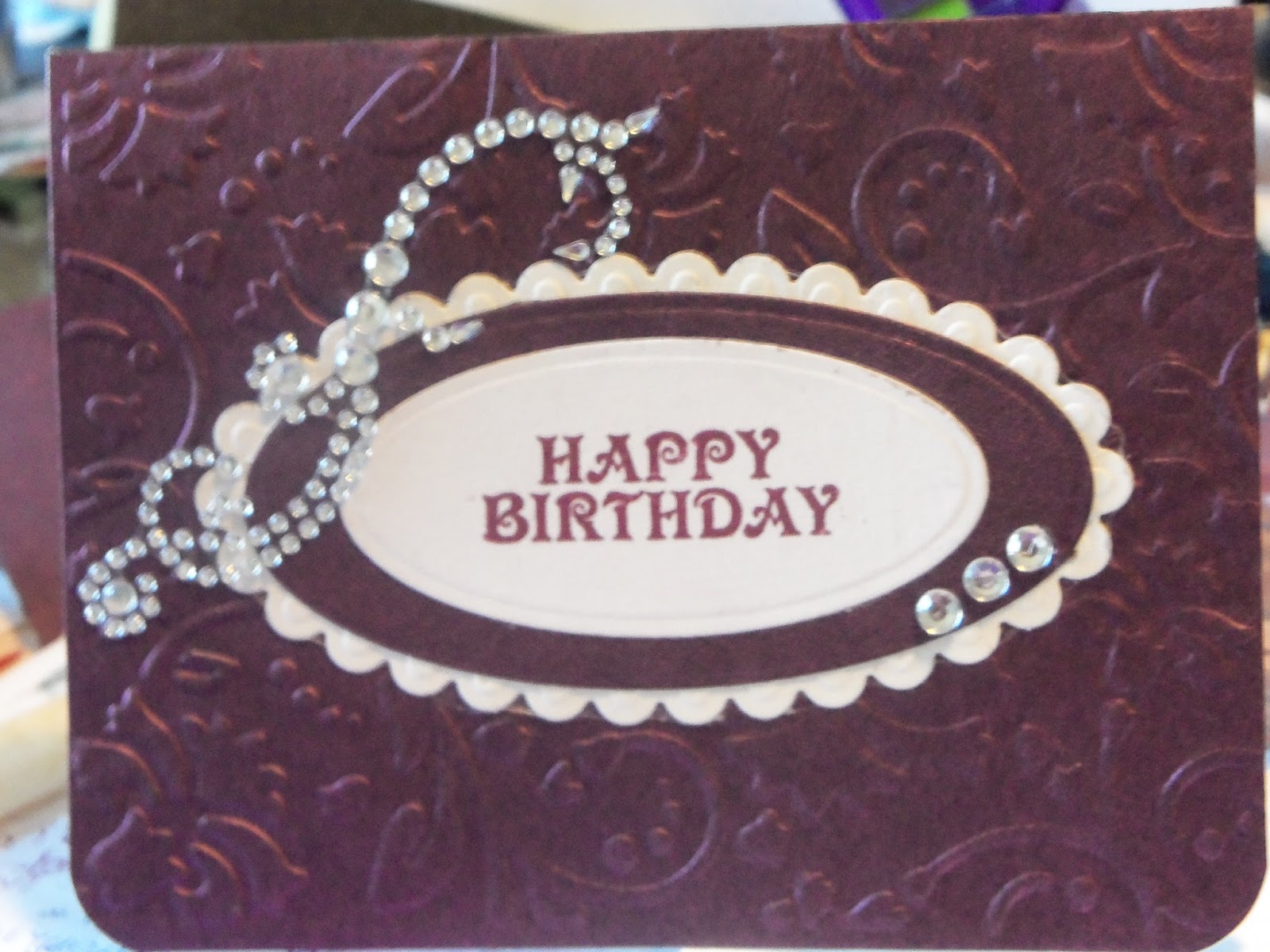 Designed With Bling In Mind: Metalic Happy Birthday (different color)