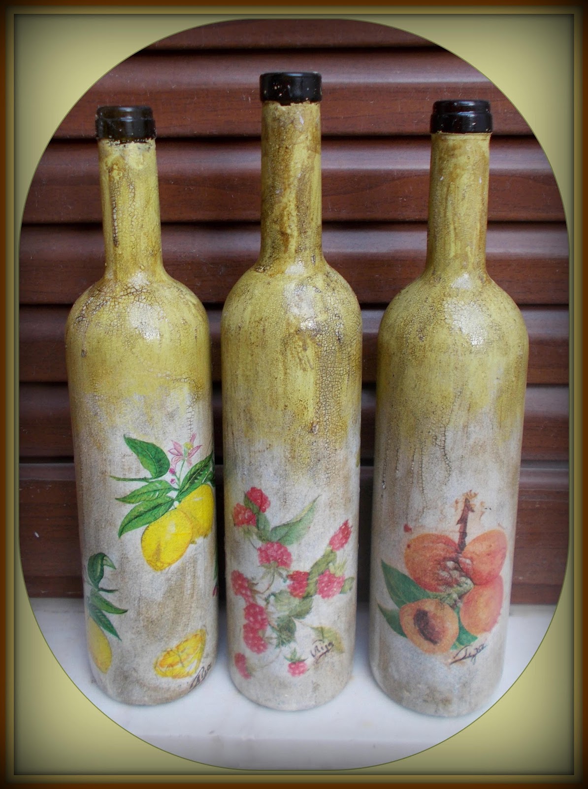 lila365idees: DECOUPAGE & ΚΡΑΚΕΛΕ MICRO ΣΕ ΜΠΟΥΚΑΛΙΑ ΚΡΑΣΙΟΥ (DECOUPAGE ...