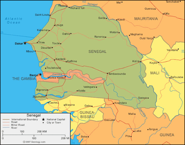 SENEGAL - MAPAS GEOGRÁFICOS DE SENEGAL - Mundo Hispánico™