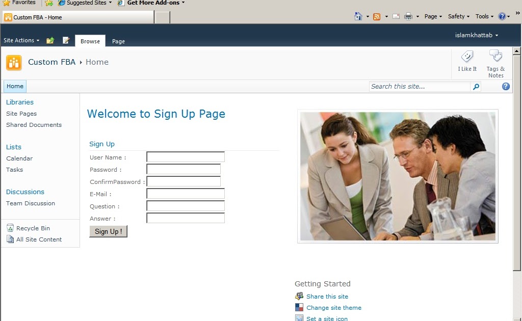 Islam Khattab S Sharepoint Blog Forms Based Authentication For