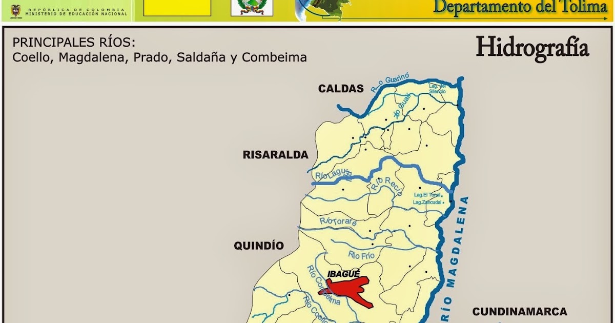 Lo que aprendo en el liceo: Mapa de la Hidrografía del Tolima