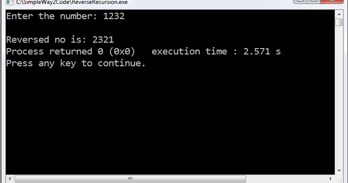 C program to find Reverse of any number using recursion