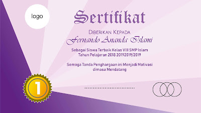 Contoh Desain Piagam, Sertifikat Keren Untuk Sekolah dan Perusahaan ...