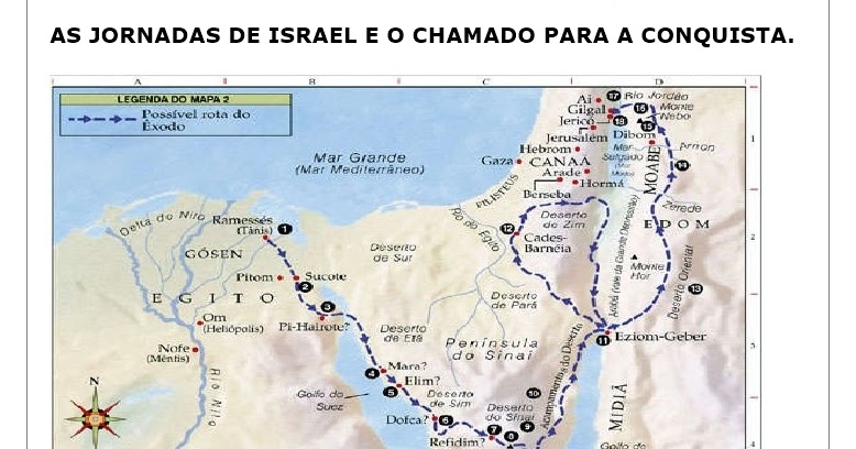 Números 33: 1-56 - AS JORNADAS DE ISRAEL E O CHAMADO PARA A CONQUISTA ...