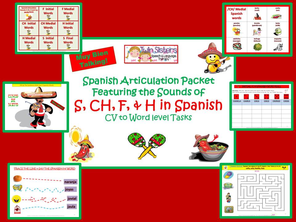 Twin Speech, Language & Literacy LLC: Spanish Articulation Featuring ...