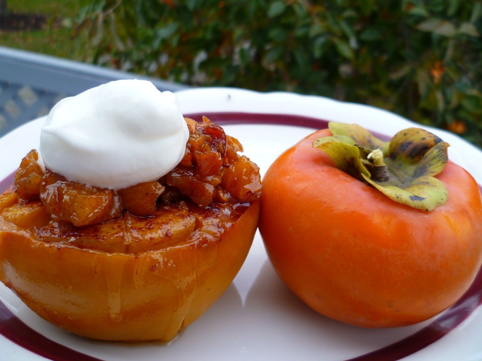 Americus Garden Inn Bed and Breakfast: Baked Fuyu Persimmons