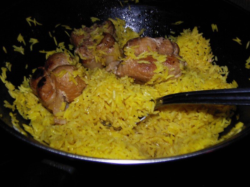 Riz pilaf au safran et aux olives ~ Safran