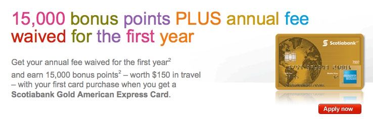 Scotiabank Gold American Express Card - 1st Year annual fee waived ...