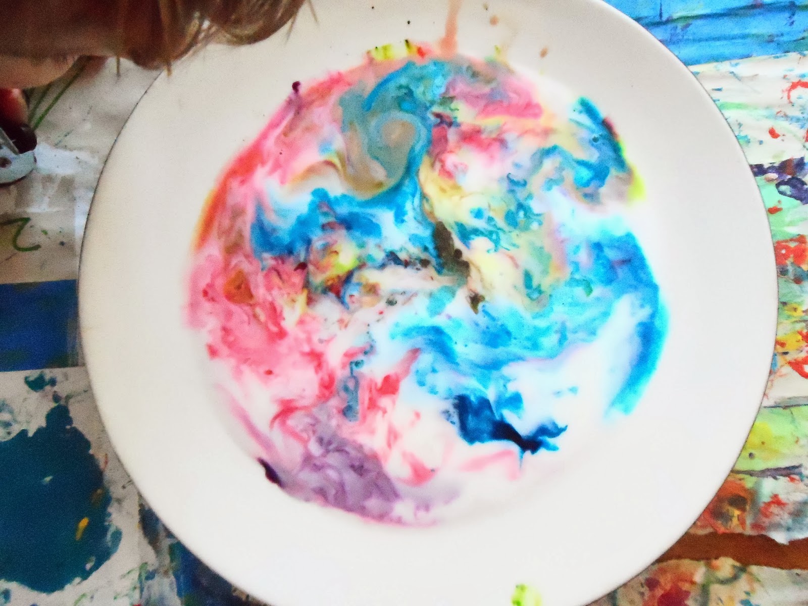 Jennie Says: Milk+Dishsoap+Foodcoloring=Art
