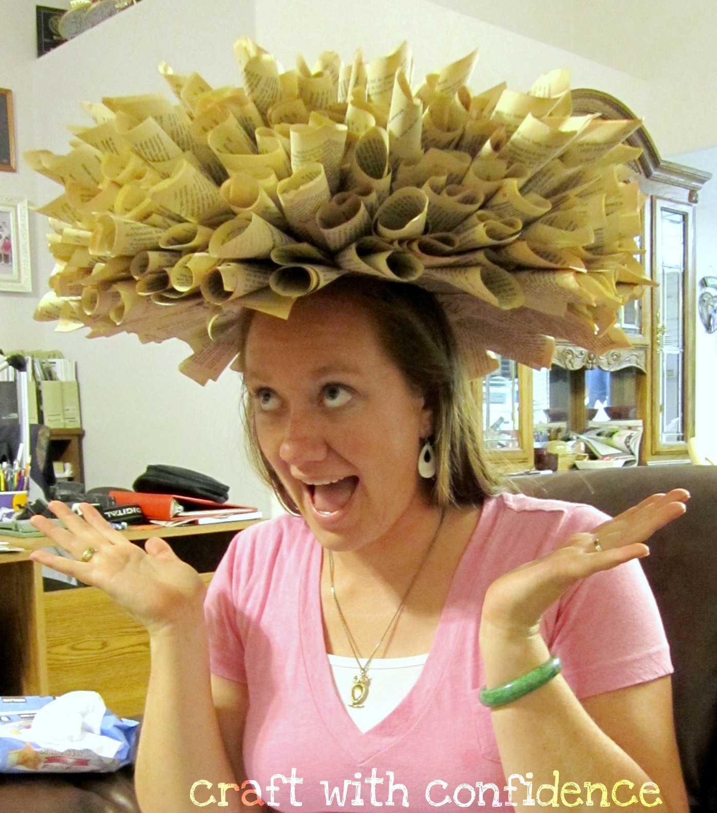 Craft with Confidence: Book Wreath (or hat...)