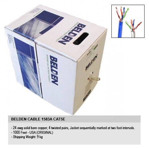 BELDEN UTP CABLE CAT 5 E (1583A) ~ MEDIA POLAR