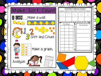 KinderGals: Easy Ways to Use Pattern Blocks to Teach ALL the Math Standards