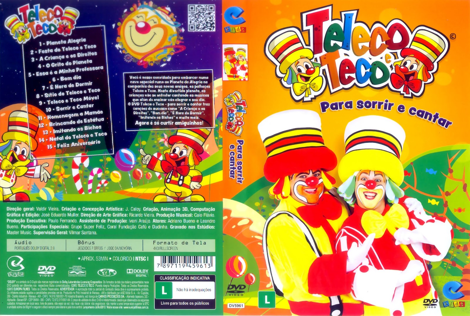 Capas Brasil Grátis 2: Teleco Teco - Pra Sorrir e Cantar Capa DVD