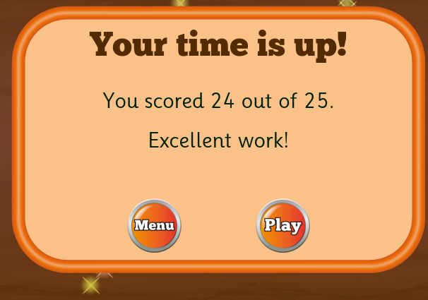 Nazanin : Hit the Button - Math Game Results