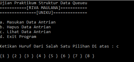 Laporan Praktikum Struktur Data Modul 9 Antrian (Queue) - Laporan Praktikum