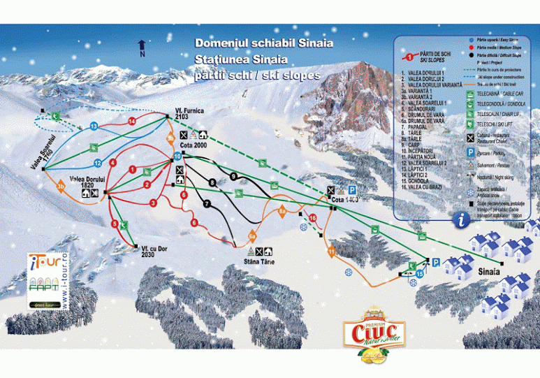 Romania Live: Partia Tarle Harta partii schi Sinaia