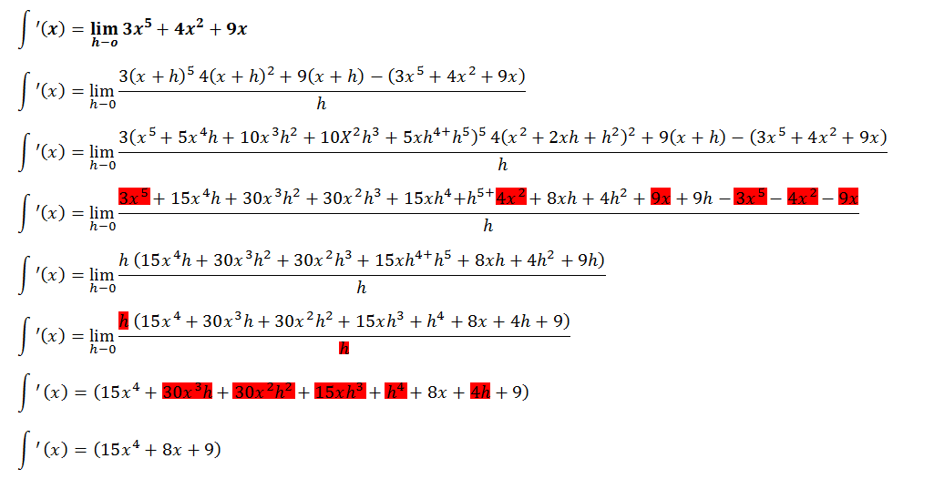 DERIVADAS: EJEMPLOS DELCONCEPTO DE DERIVADA APARTIR DE LOS LIMITES.