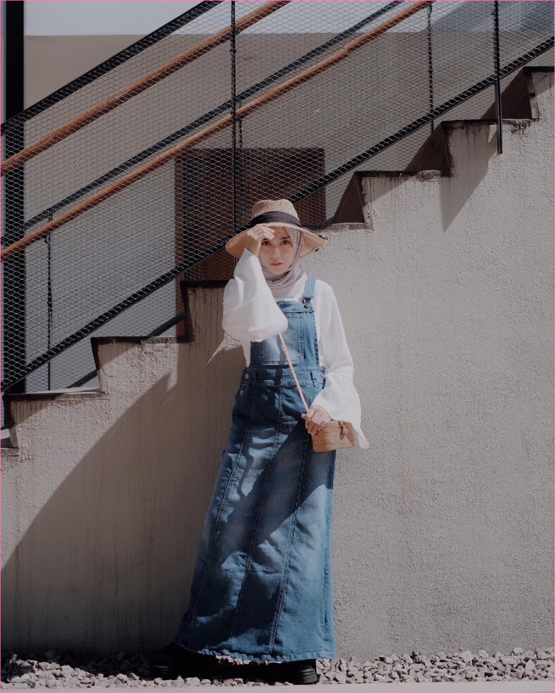 jumpsuit rok jeans hijab