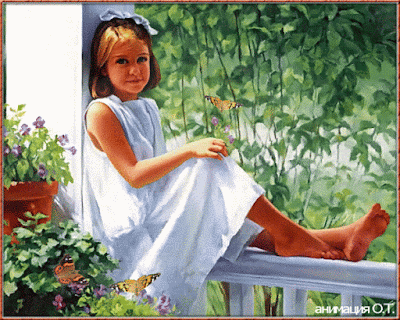 Animowane obrazki lato: Animowane obrazki i gify dzieci latem