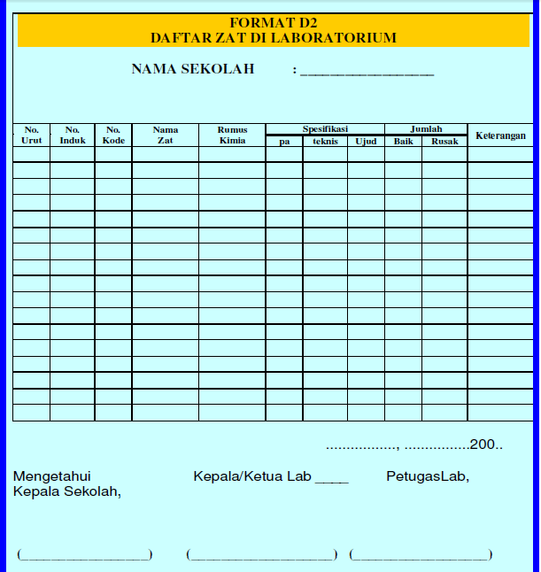 PENGELOLAAN LABORATORIUM KIMIA: ADMINISTRASI LABORATORIUM