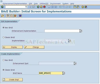 Implementing SAP BADI