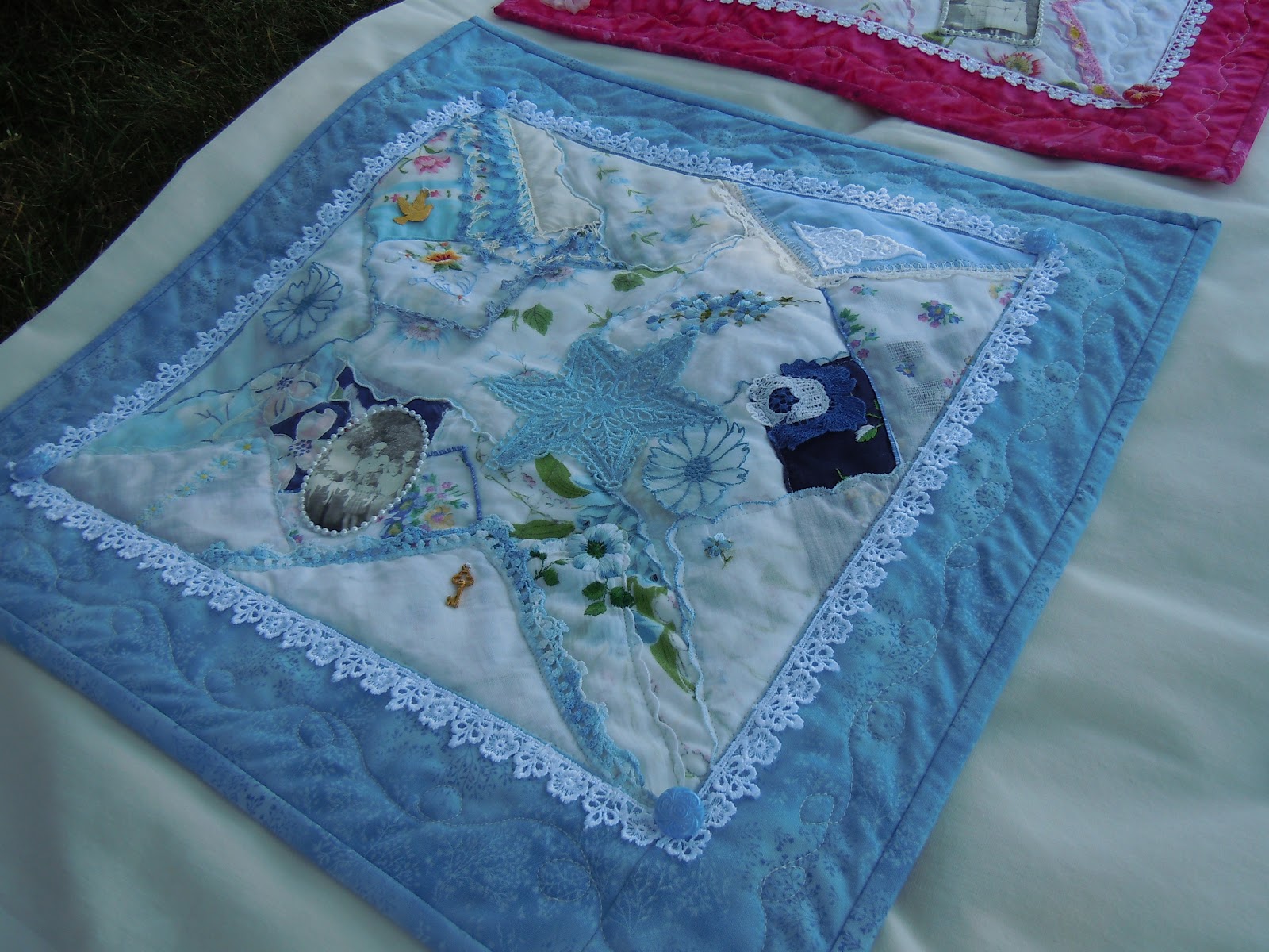 Aurora Blythe: Vintage Hankie Wall Quilts
