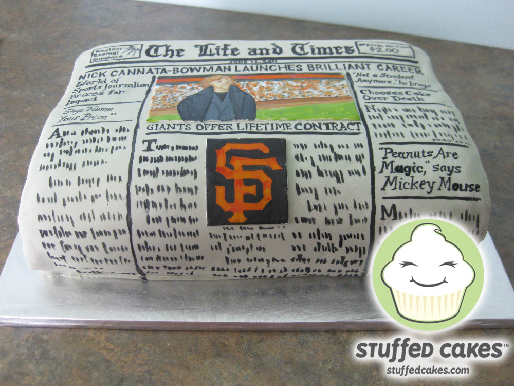 Stuffed Cakes: Newspaper Graduation Cake