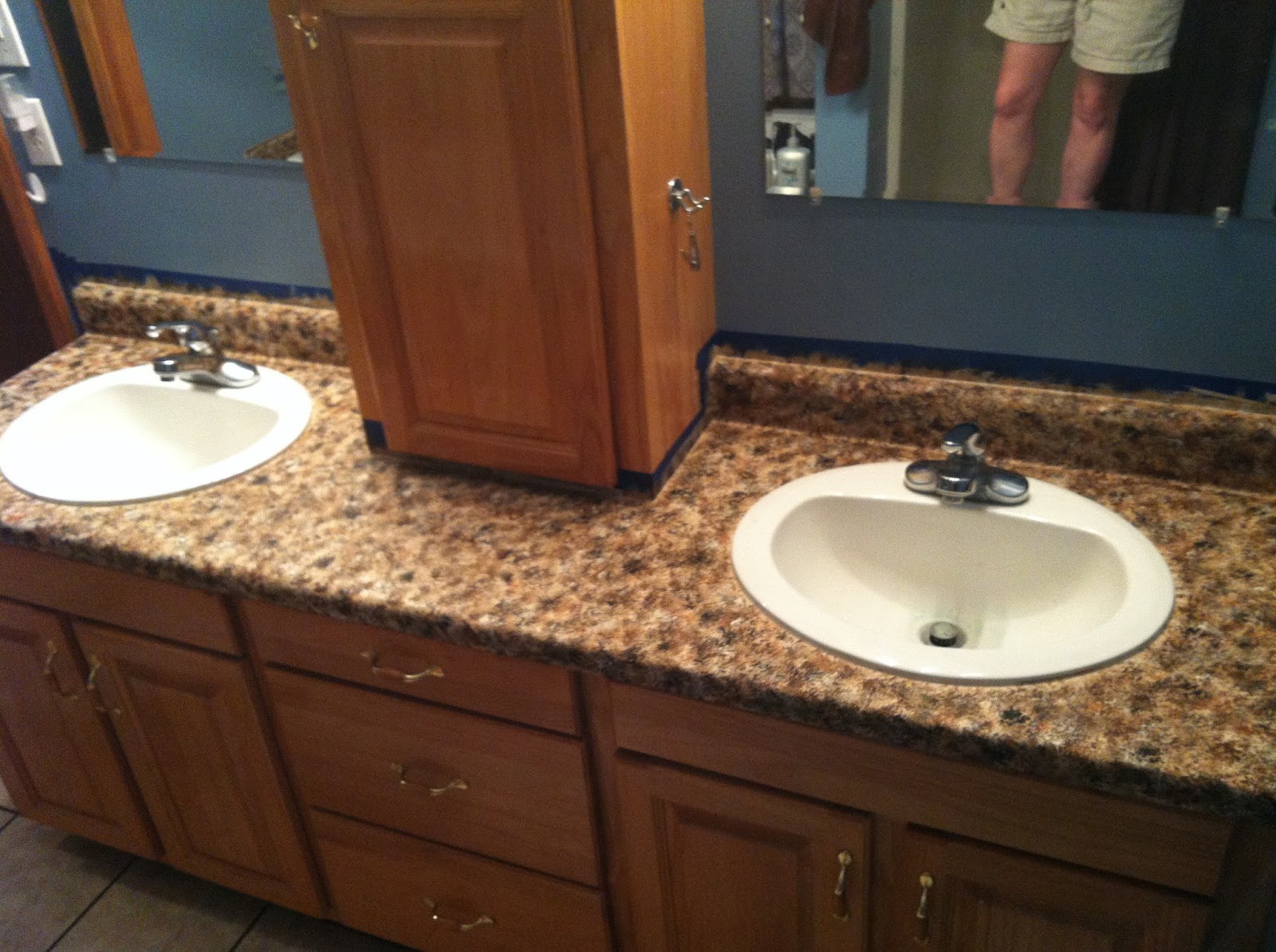 DIY Fun: Faux Granite Counter Tops Part 2 - Vanity
