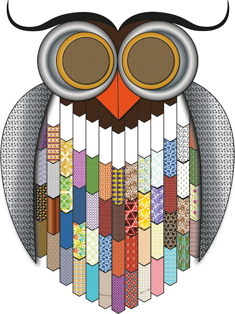 art n stuff by shaz: [patchwork owl proposal]