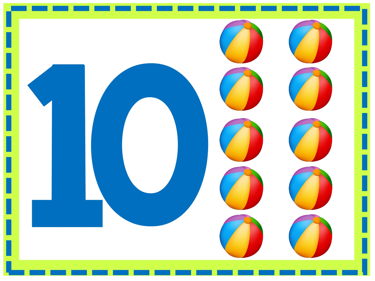 Números Cards coloridos e ilustrados para relacionar o número a ...