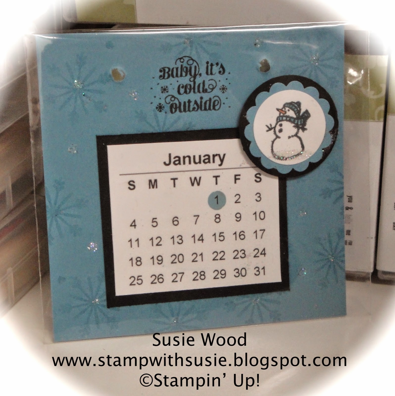 Stamp with Susie: My January 2015 Calendar page