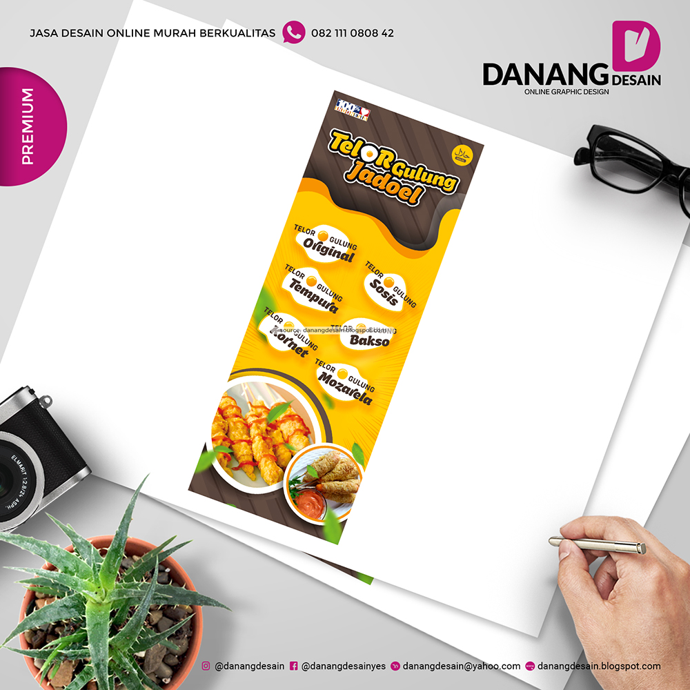Contoh Desain Spanduk Banner Telur Gulung - Contoh Desain Banner Spanduk
