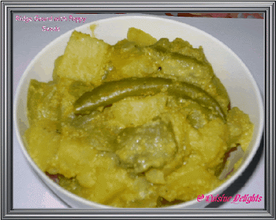 Ridge Gourd with Poppy Seeds / Aloo- Jhinge Posto - Cuisine delights