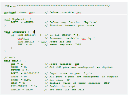 Electrical Engineering: Using timers TMR0, TMR1 and TMR2. Using ...