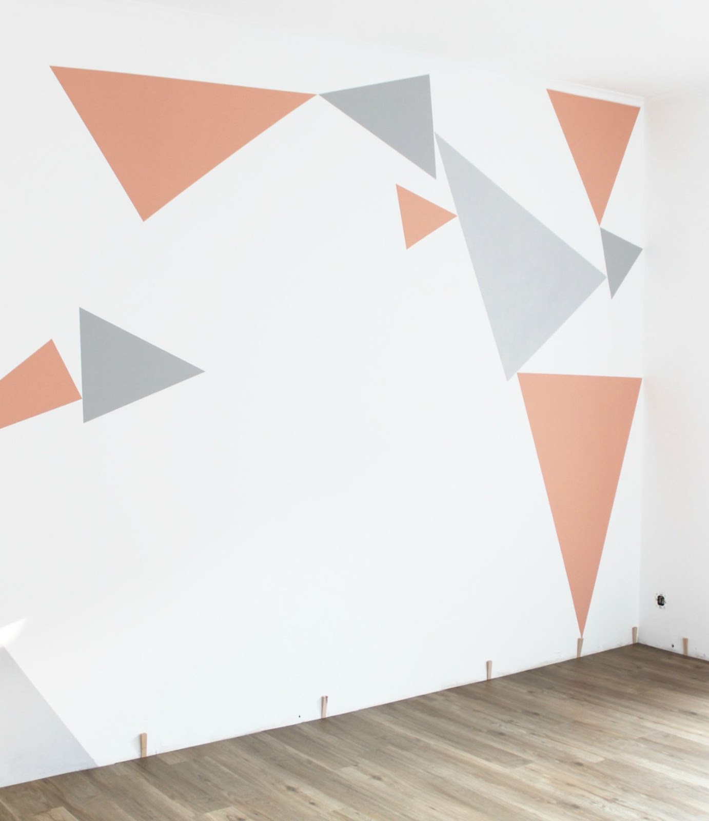 How to paint a triangle accent wall | A Hearty Home