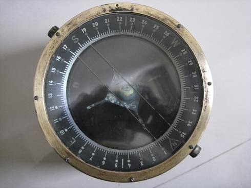 TOKO ANTIEK RETRO: VINTAGE ANTIQUE AIRCRAFT BIG COMPASS LONG PERIOD ...