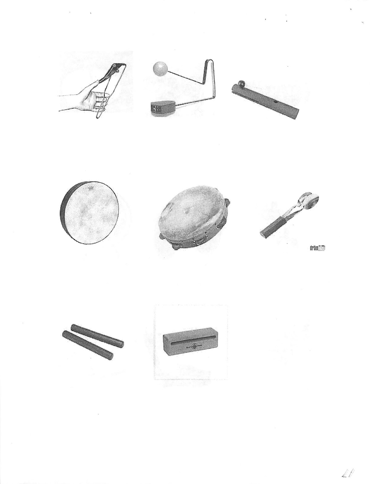 Miss Jacobson's Music: IDENTIFYING NAMES OF PERCUSSION INSTRUMENT WORKSHEET