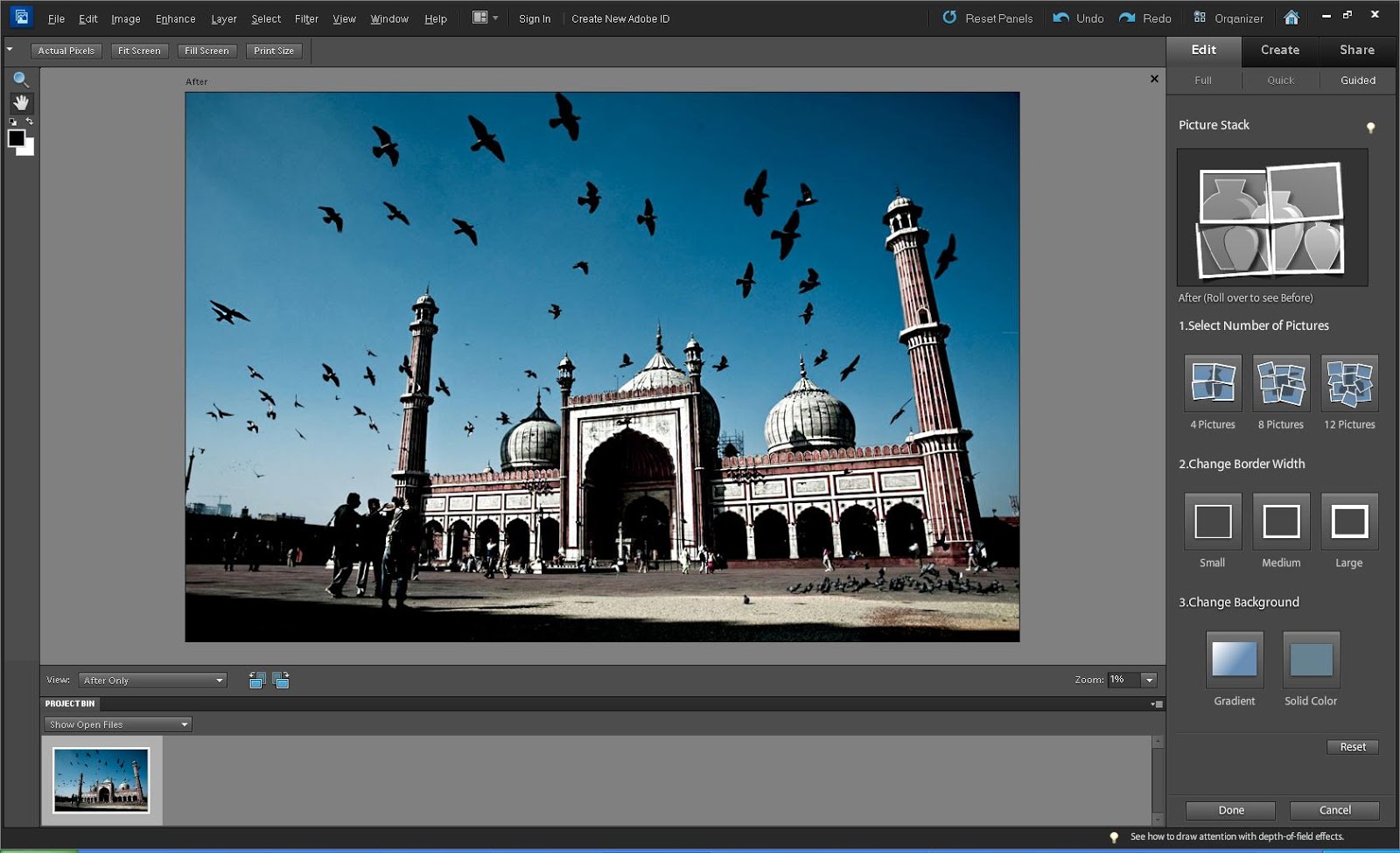 How to create Picture Stacks in Adobe Photoshop Elements || Guided Edits