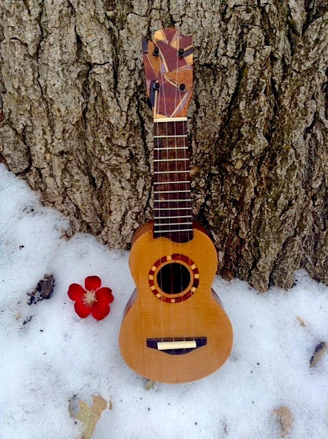 Tiwi Mini Ukuleles: Walnut / W.R.Cedar Nano uke special