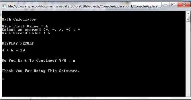 Free Programming Source Codes And Computer Programming Tutorials Math Calculator In C